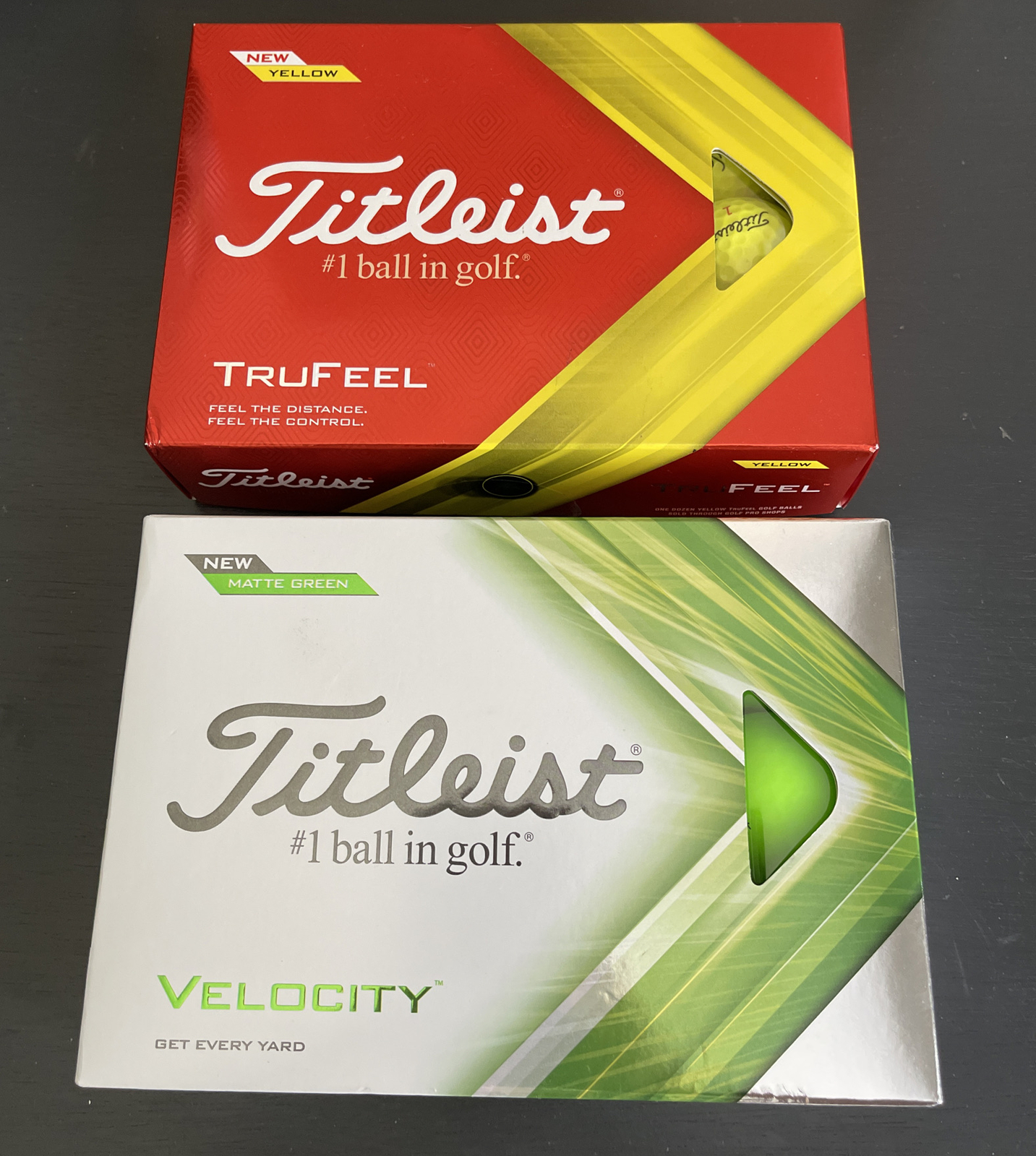 2 Packs Titleist 2022 TruFeel Yellow & Velocity Green Balls 24 Total ...