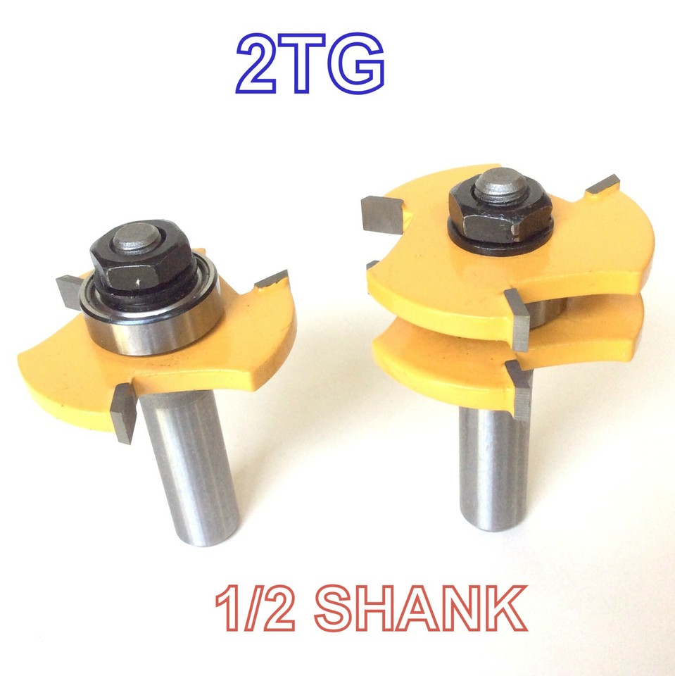 2 pc 1/2" Sh Tongue & Groove Assembly Joint Router Bit Set sct-888 | eBay
