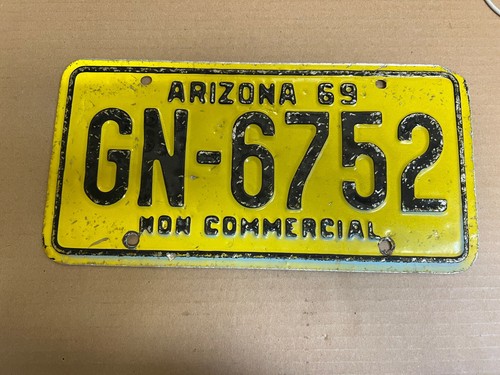 Vintage 1969 Arizona License Plate GN-6752 EXPIRED | eBay