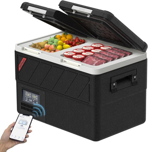37QT Dual Zone Fridge Freezer Car Refrigerator with APP Control 12 Volt ...
