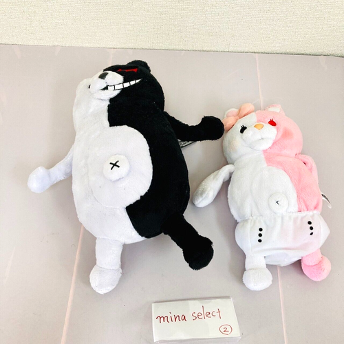 Super Danganronpa 2 Monokuma Monomi Plush Set 2 Bear Pink White Black ...