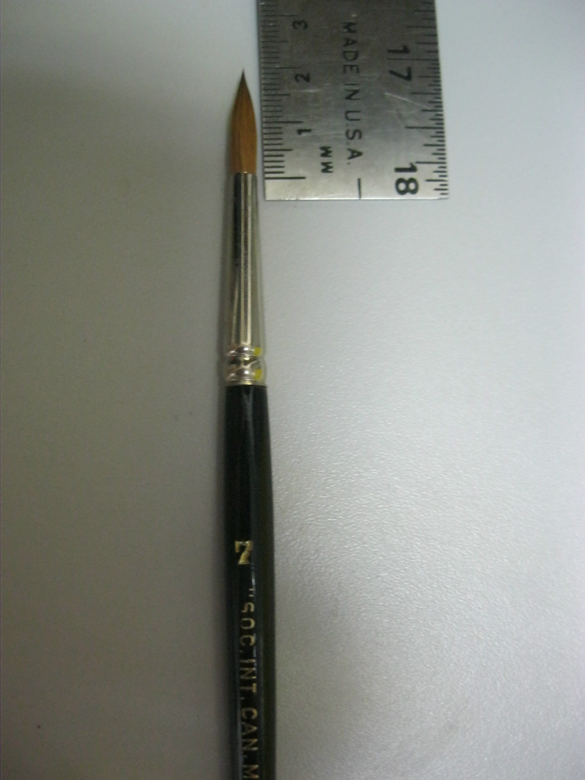 KOLINSKY RED SABLE WATERCOLOR BRUSH POINTED ROUND SIZE NUMBER 7 Made in ...