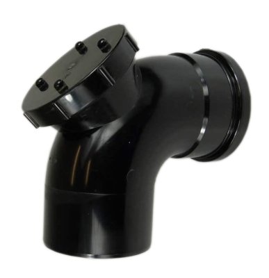 110mm Black Soil Pipe Access Bend Inspection Eye Elbow Single Socket ...