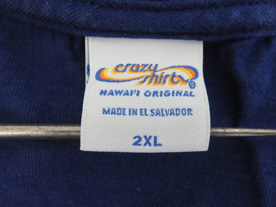 Crazy Shirts Women's Blue Floral Hawaiian Short Sleeve Pullover Top ...