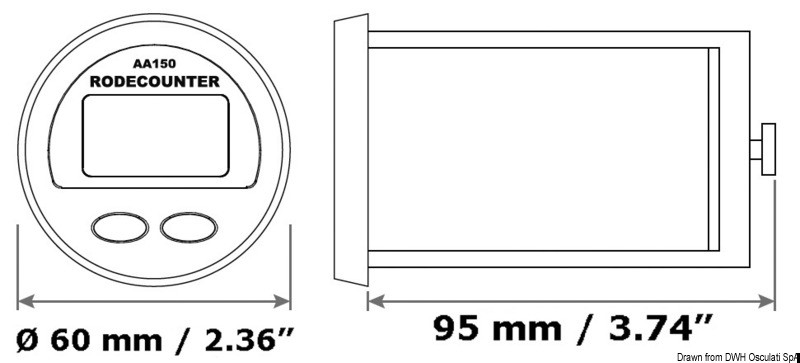 Lewmar Anchor Windlass Chain Counter with Alarm 12/24 V 60 mm Diameter ...