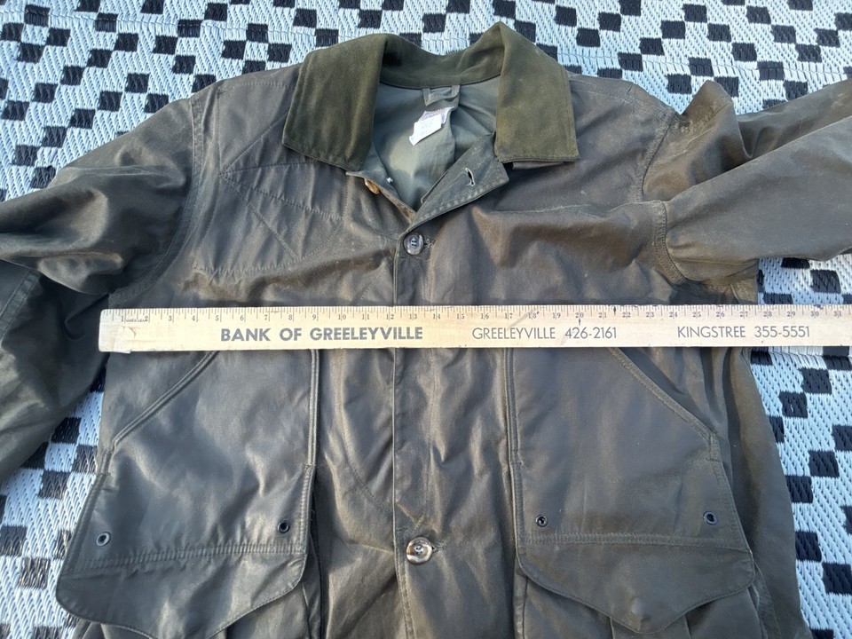 FILSON UPLAND 435 Waterfowl Men's Waxed Canvas Hunting Jacket XL Made ...