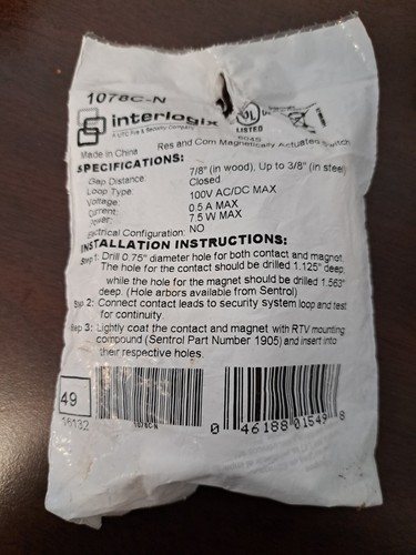 Interlogix 1078C-N Magnetically Actuated Switches | eBay
