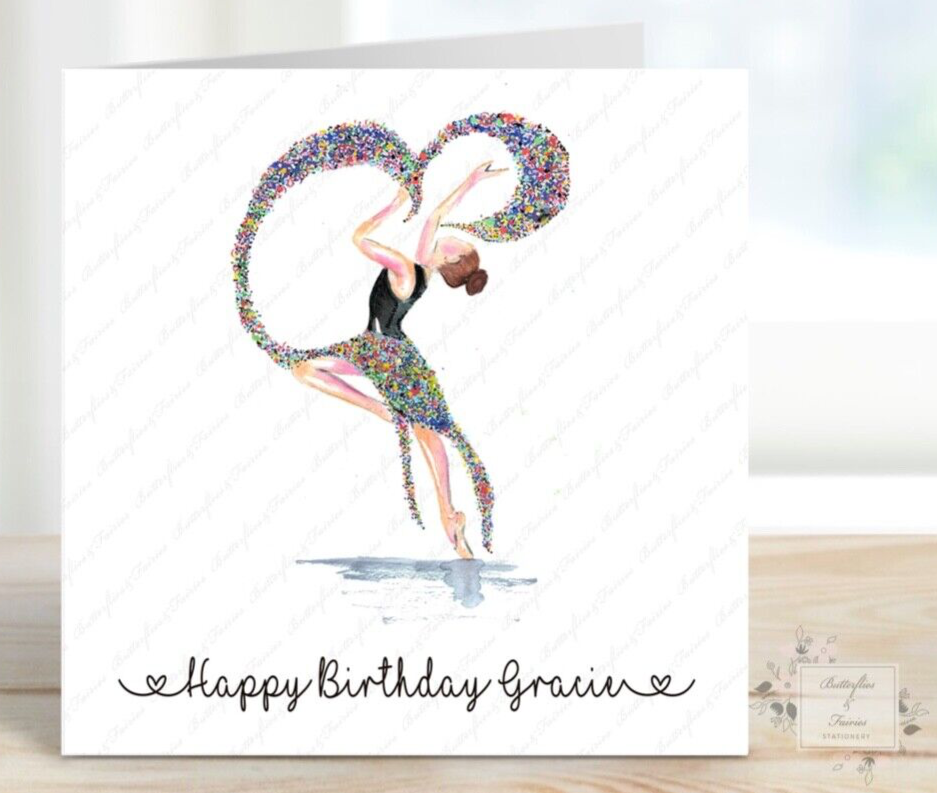 Dance Happy Birthday Card Stylish Ballerina Birthday Wishes | Birthday
