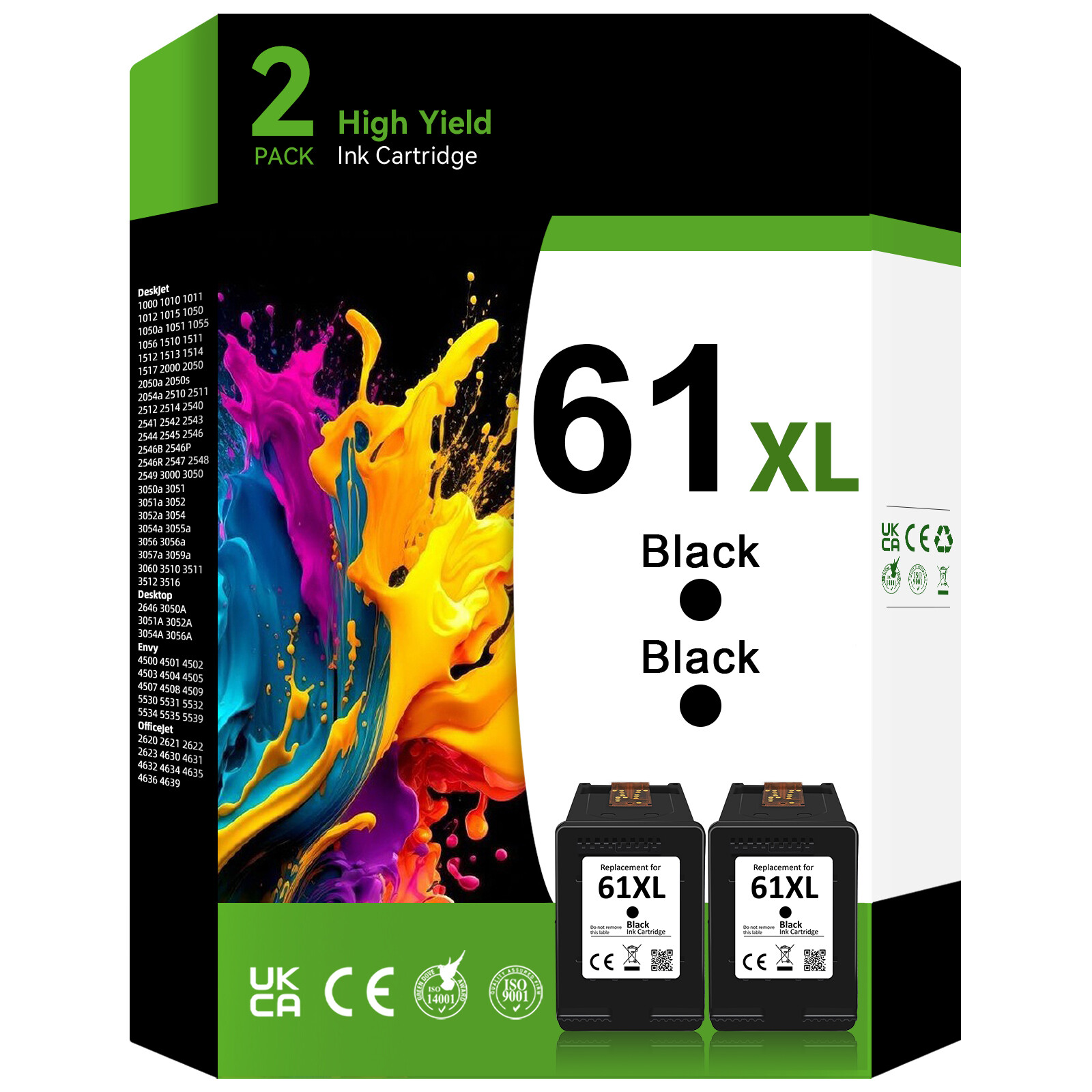 1~2PK 61XL Ink Cartridge For HP OfficeJet 2620 4630 4635 ENVY 4500 5530 ...