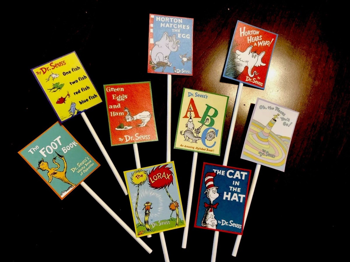 Dr Seuss Abc Cupcake Toppers