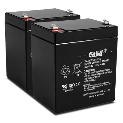 2 Pack Casil 12v 4ah for SLA np4-12 ub1245 gp1245 ps-1250 ps1250 | eBay