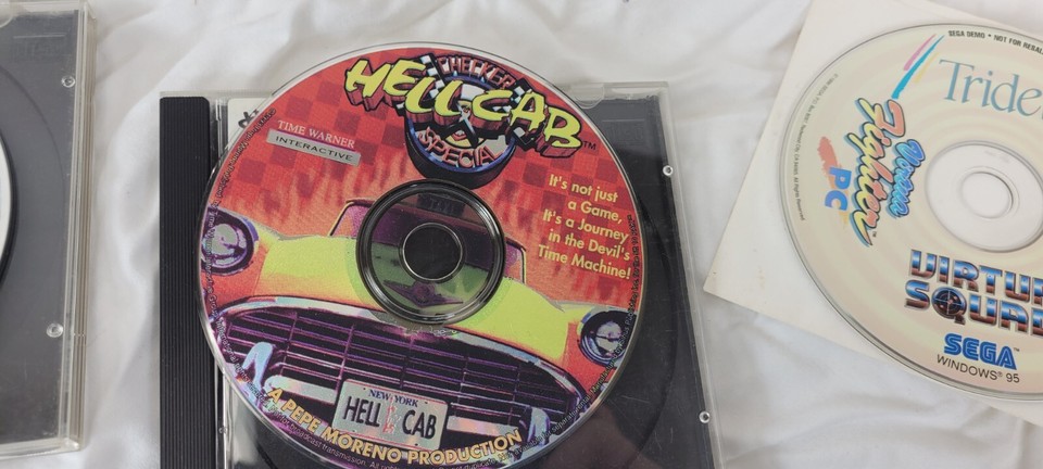 LOT of 10 vintage LOOSE PC Games CD Computer Game 90s x10 Hellcab Rage ...