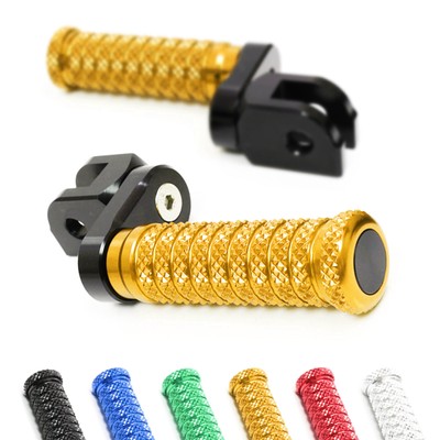 Gold POLE 1 inch Riser Front Foot Pegs For Ninja 400 18 19 20 21 22 23 ...