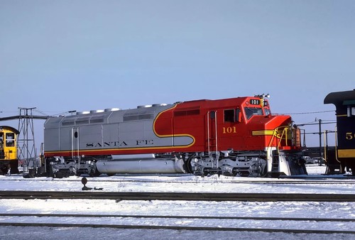ATSF EMD FP45 101 5 x 7 Photo brand new at Corwith Yard, Chicago IL Jan ...