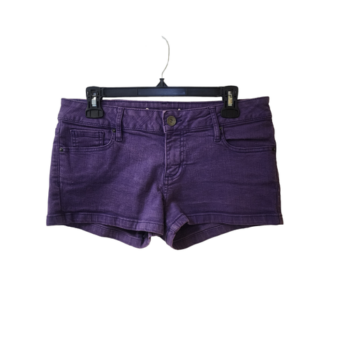Bullhead Purple Jean Shorts Size 9 Juniors Mid Rise y2k Style FLAW ...