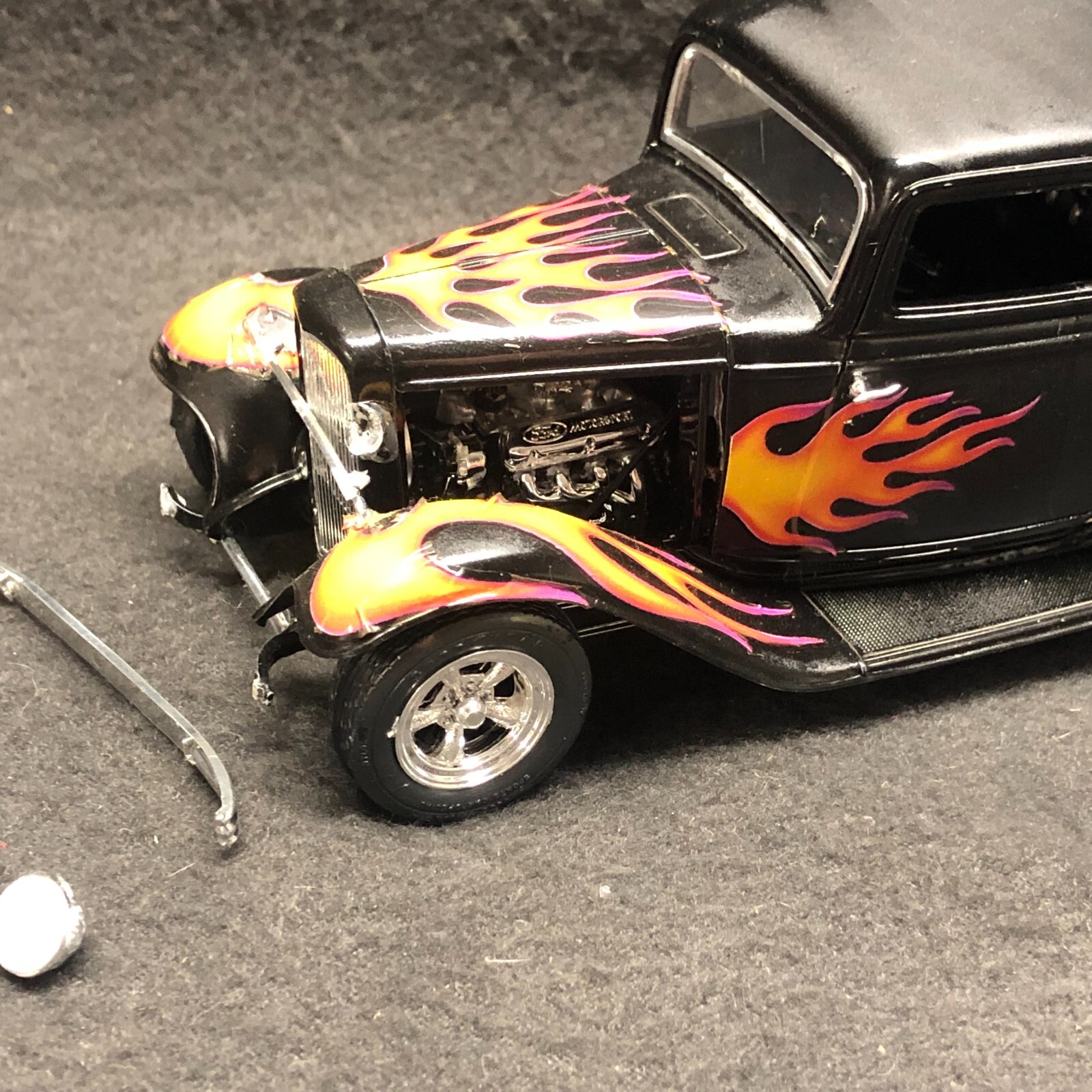 Revell '32 Ford Coupe 3 Window Goodguys 1/25 Flames Street Hot Rod ...