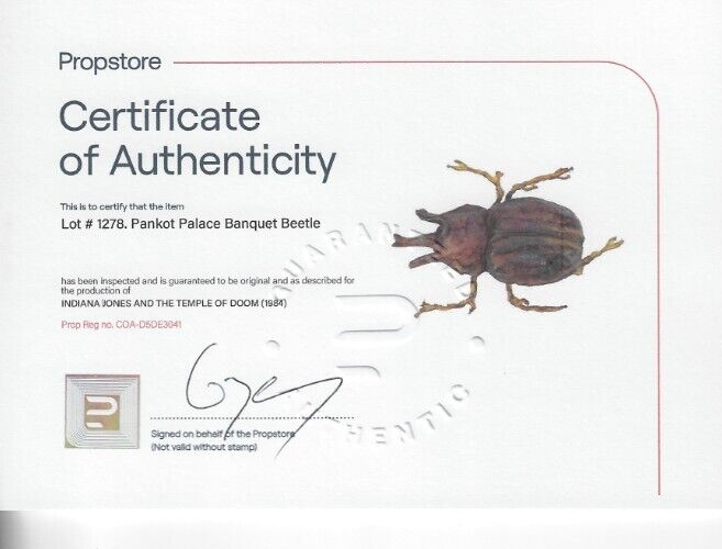 Indiana Jones and the Temple of Doom Harrison Ford Pankot Palace Beetle ...