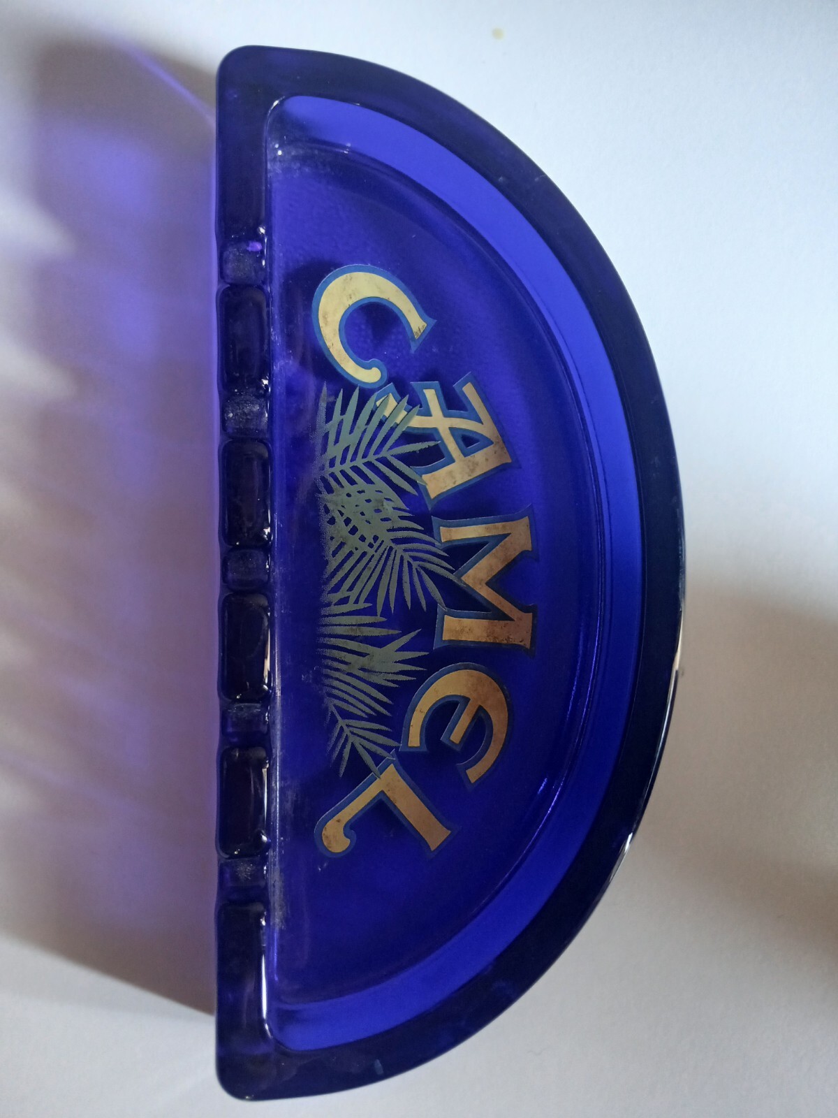 Cobalt Blue Glass Camel Ashtray Vintage SEE PICTURES | eBay