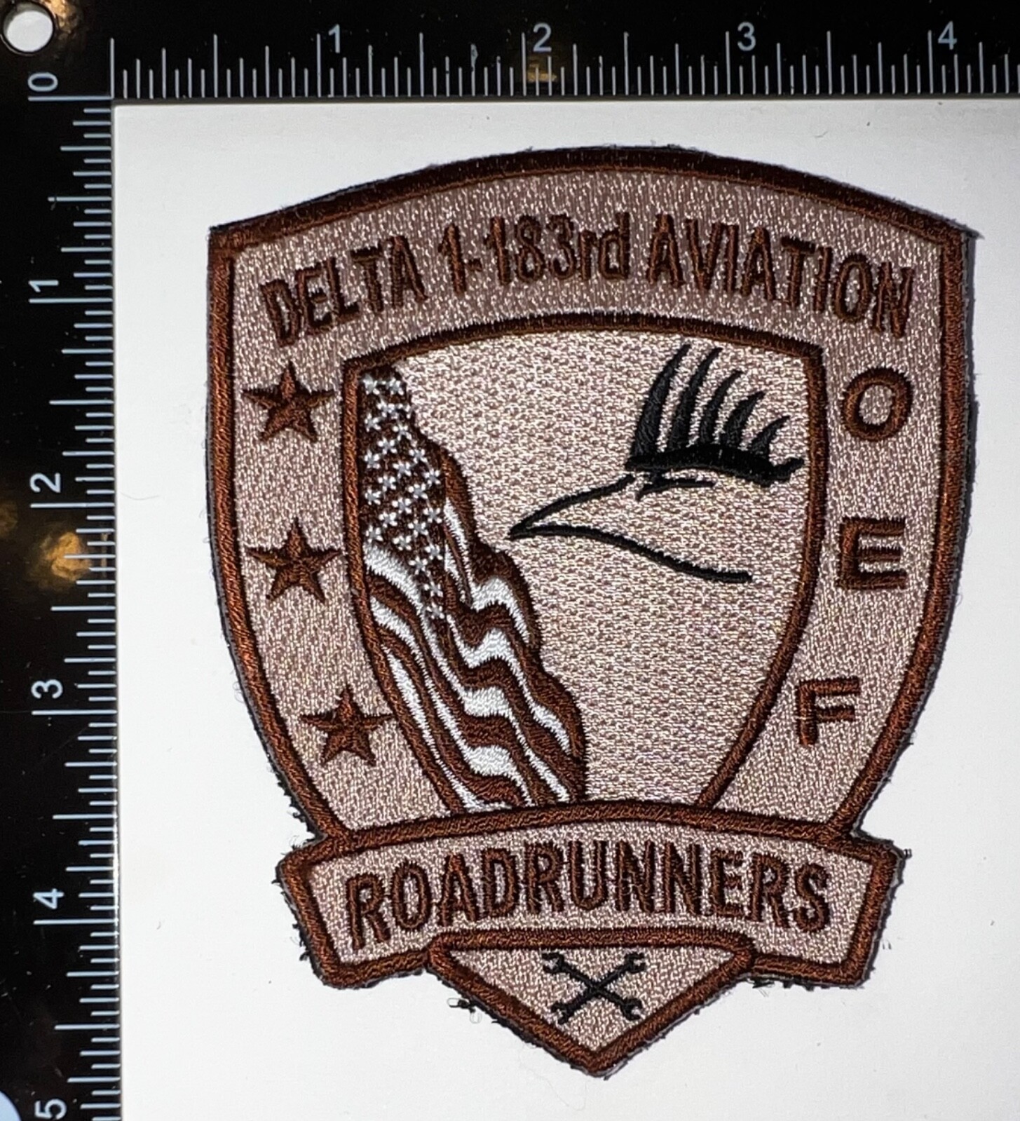 US Army OEF Delta 1-183rd Roadrunners Aviation HOOK & LOOP Patch | eBay