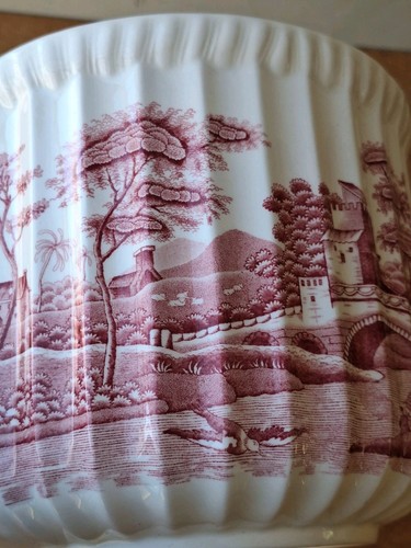 Spode Pink Tower Plant Pot, Fluted Ceramic Planter, 7” High | eBay