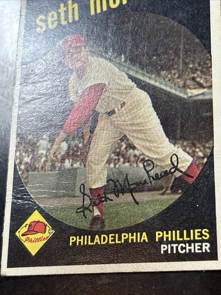 1959 Topps #253b Seth Morehead Philadelphia Phillies Good-creased | eBay UK