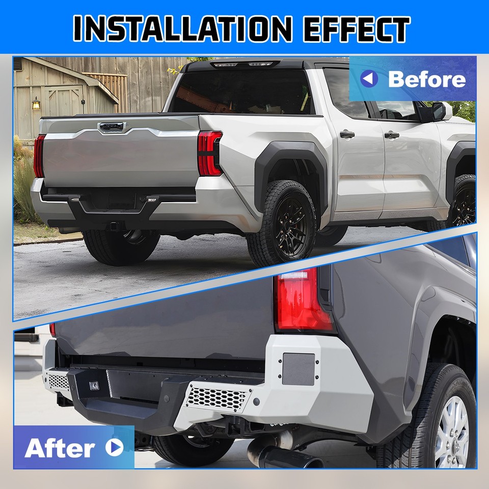 Steel Two-Tone Rear Bumper For 2024 2025 2026 TOYOTA TACOMA Offroad ...