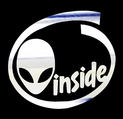 CHROME "Alien Inside" Decal Sticker,Aliens,Ancient Alien,Sci Fi,UFO ...