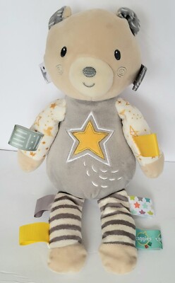 MARY MEYER TAGGIES BEAR BE A STAR PLUSH 11" EMBROIDERED BABY TOY ...