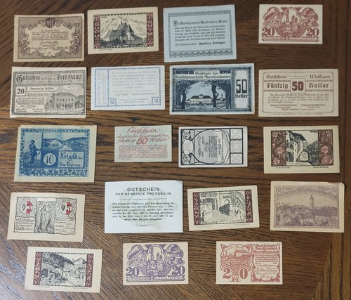 Vintage World Banknote Lot from Austria. Notgelds. | eBay