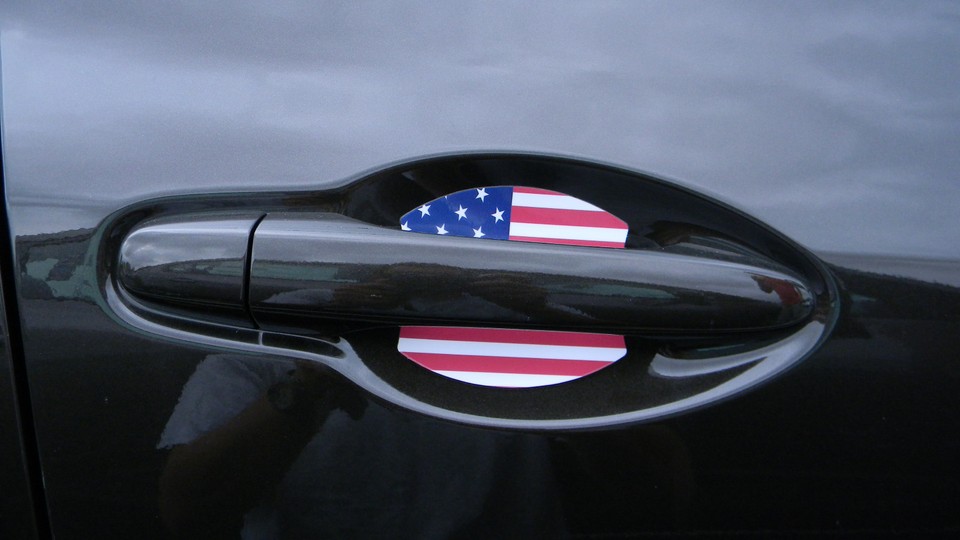 USA FLAG AUTO ACCESSORY CAR DOOR HANDLE PAINT SCRATCH COVER GUARD FIT ...