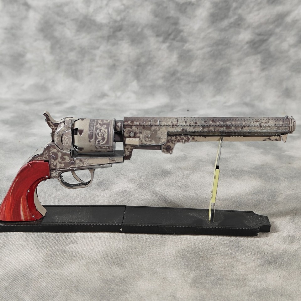Mini Ornate THE US .36 Colt Navy Style Revolver Replica Model + Display ...