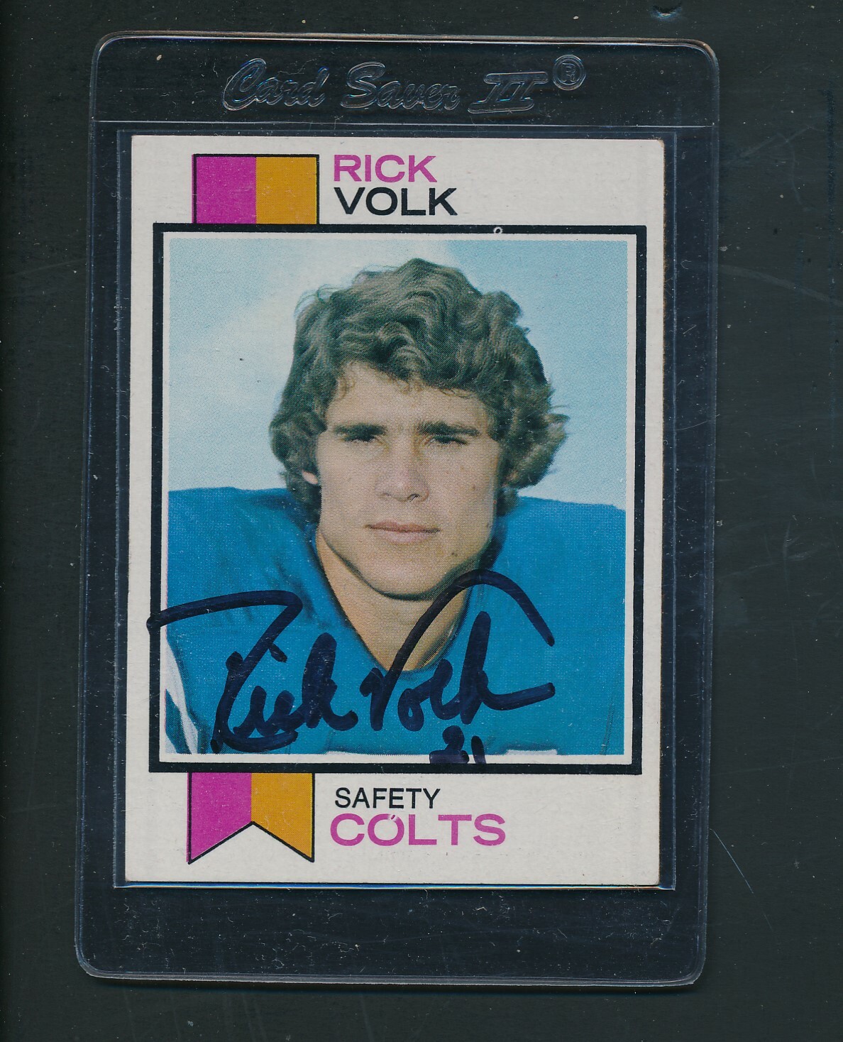 1973 Topps #105 Rick Volk Colts Signed Auto *A7403 | eBay
