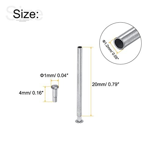 Stainless Steel Tube Friction Pins Watch Strap Pressure Bars Pin with ...