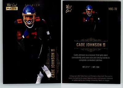 Cade Johnson 2021 Wild Card Matte #MBC-70 SDSU Seahawks RC Rookie | eBay