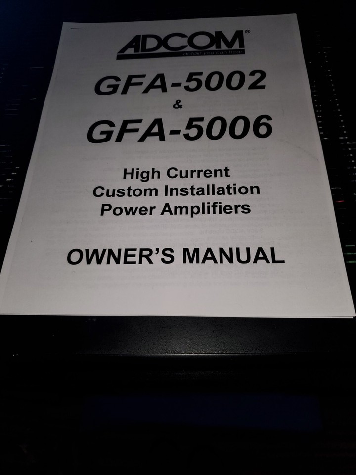 Adcom GFA 5006 Power Amp 6/5/4/3 Channels 50w-8ohm 75w-4ohm 175w ...