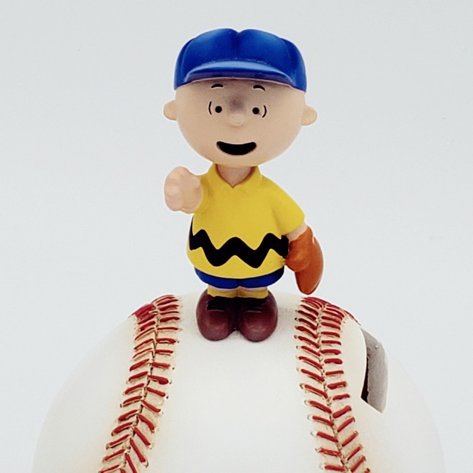 HTF Charlie Brown Baseball Coin Bank 8842 Vintage Peanuts Collectiblle ...