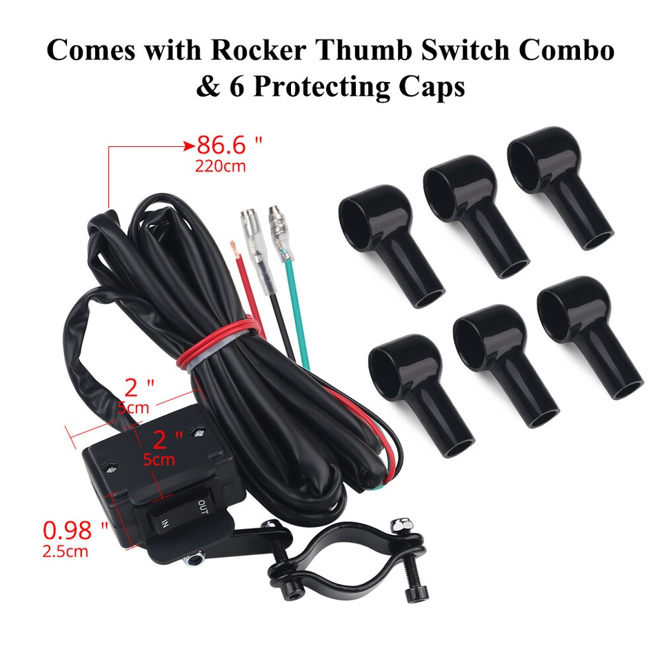 12V 250A Winch Relay Winch Solenoid Contactor Winch Rocker Thumb Switch ...