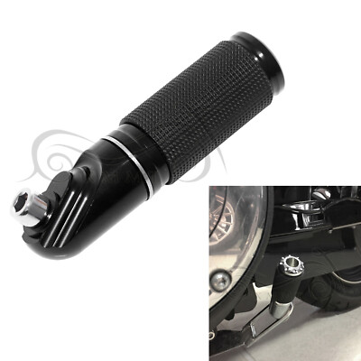 Black Jiffy Stand Kickstand Extension For Harley Dyna Low Rider Street ...