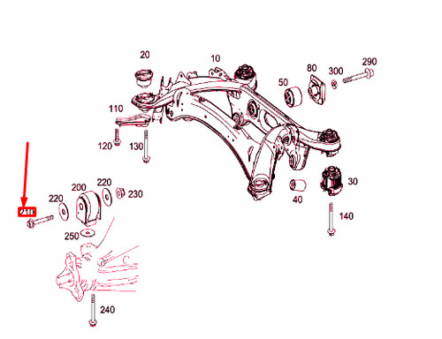NEW MERCEDES-BENZ C W204 REAR AXLE BEARING CAP SCREW A0039902805 OEM NO ...