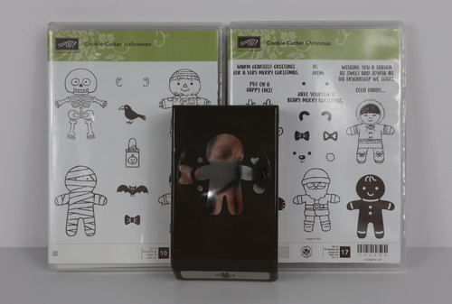 Stampin' Up COOKIE CUTTER CHRISTMAS & HALLOWEEN + Gingerbread XL Flat ...