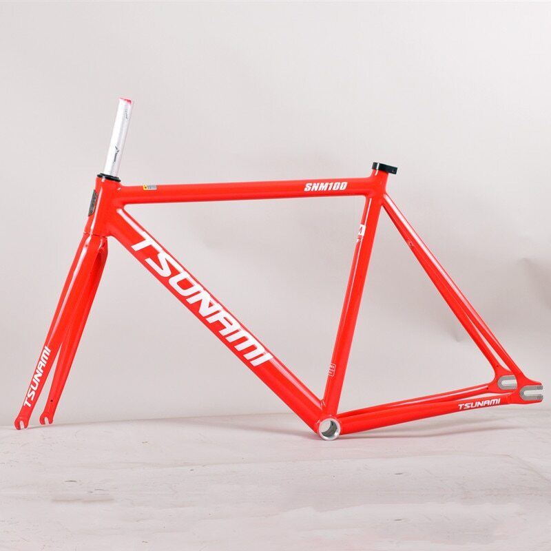 Frameset Aluminum Fixed Gear Frame and Fork Track Fixie Bike Single ...