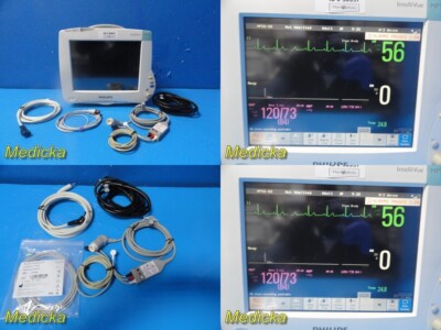 Philips MP50 Intellivue Critical Care Monitor W/ M3001A MMS,IBP,CO ...