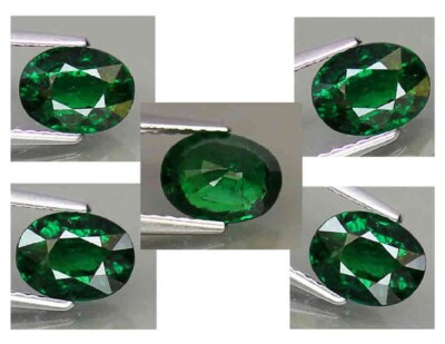1.09 carat loose, oval shape Tsavorite Garnet Shocking green color | eBay