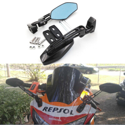 Black Motorcycle Rearview Mirrors For Honda CBR 250R 600RR 929RR 954RR ...