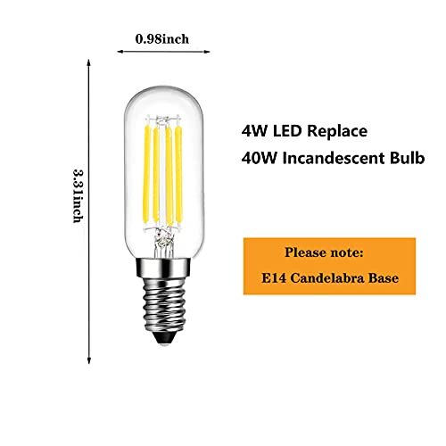 E14 Bulb 40w Candelabra Light Bulbs 6000k Daylight Whiteclear Vintage ...
