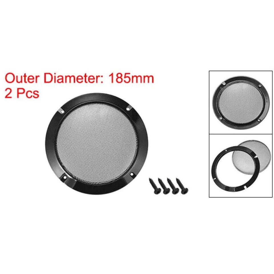 2*Speaker Grill Cover 6.5 Inch 185mm Mesh Circle Subwoofer Protector ...