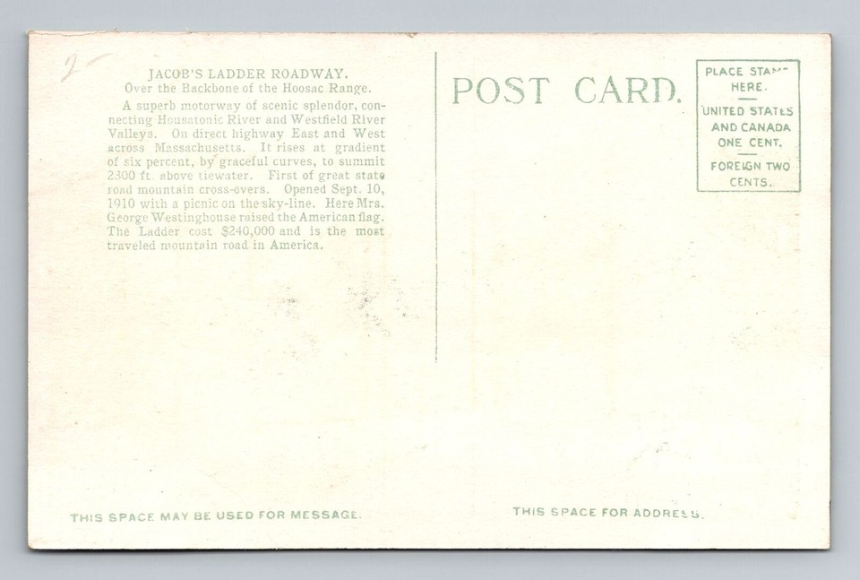 Becket, MA-Massachusetts, Jacob's Ladder Roadway Four Corners, Vintage ...