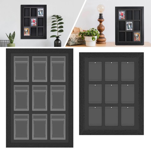 9 Wall Mountable Interlocking Trading Card Display Frames Black for PSA ...