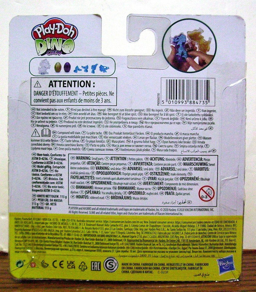 Play-Doh Slime Dino Crew Eggs and Dinosaur Bones Triceratops Toy Hydro ...