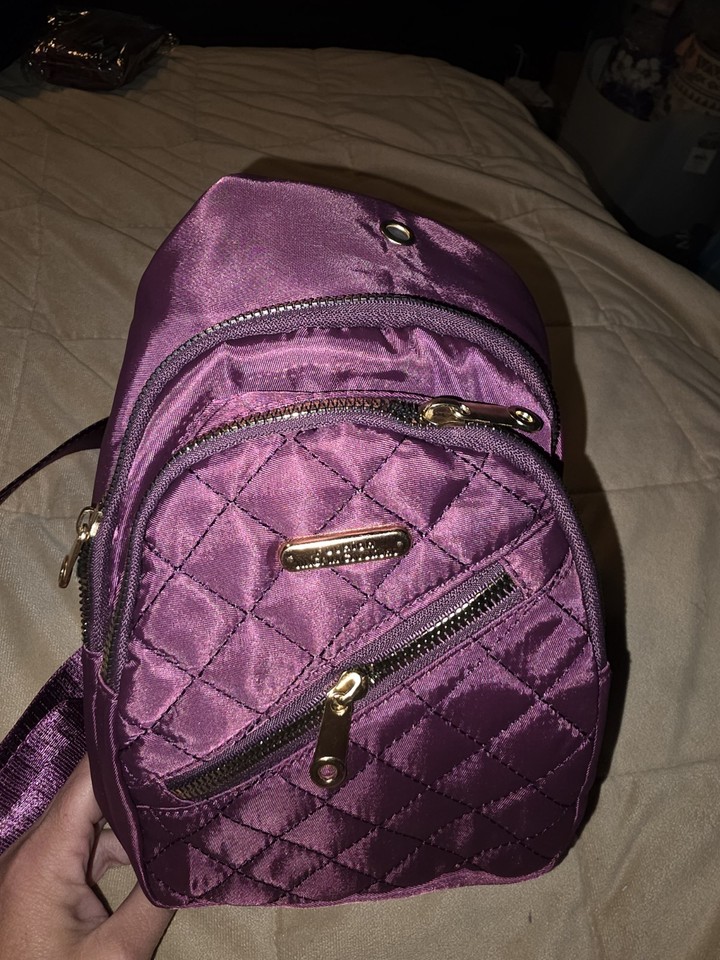 Fashion Jingpin Creations Purple Quilted Sling Bag, NWOT | eBay